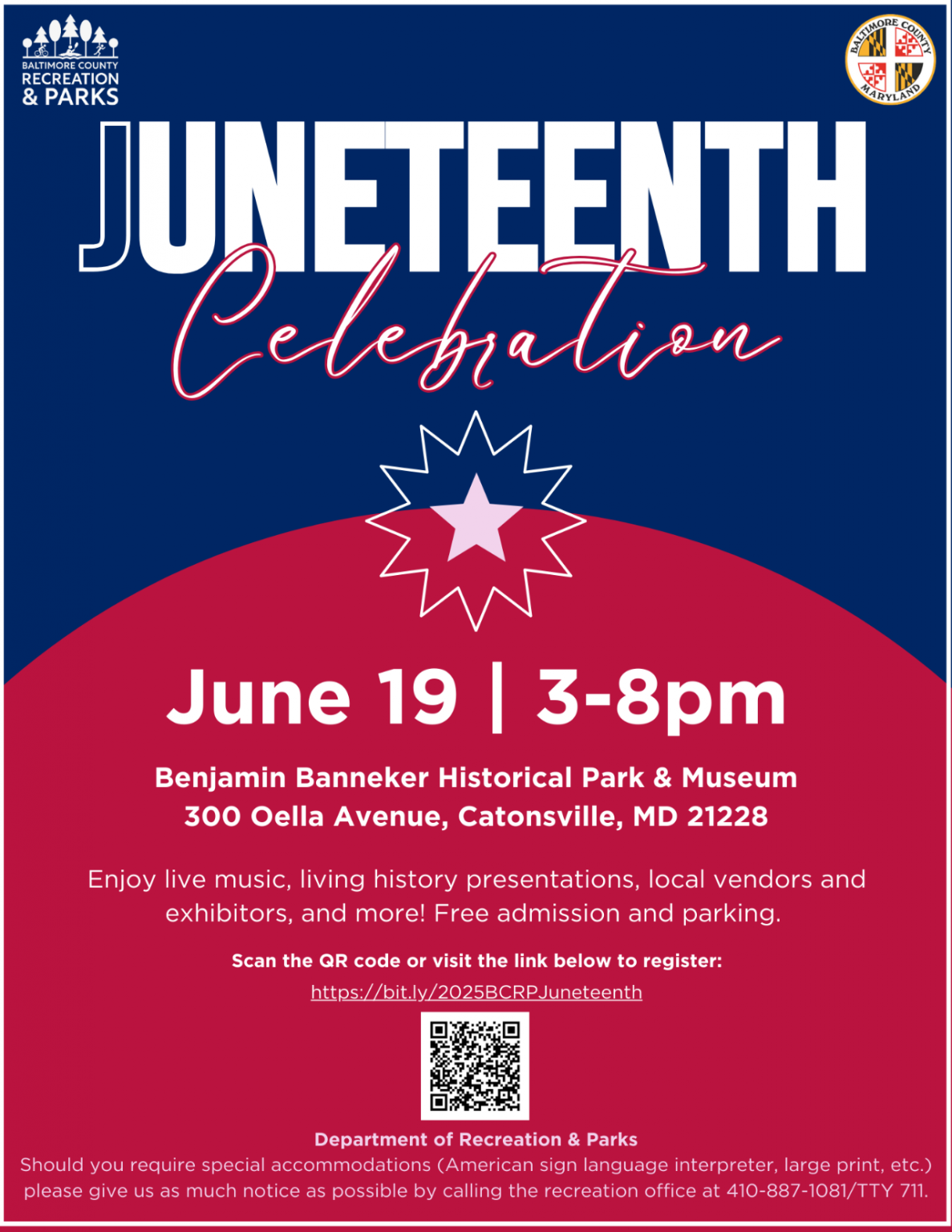Juneteenth Celebration at Benjamin Banneker Historical Park and Museum ...